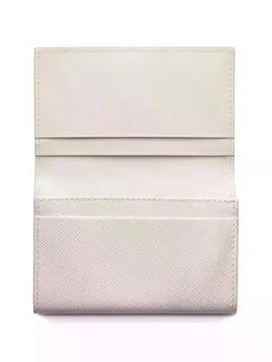Prada Saffiano Leather Card Holder - Neutrals