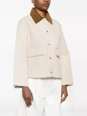 Barbour Quilted Jacket With Corduroy Collar