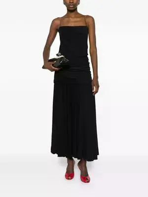 Jacquemus Pleated Midi Dress - Black
