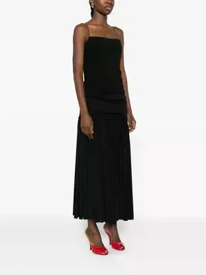 Jacquemus Pleated Midi Dress - Black