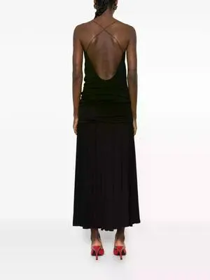 Jacquemus Pleated Midi Dress - Black
