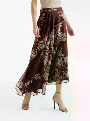 Brunello Cucinelli Bloom Printed Skirt