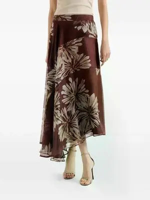 Brunello Cucinelli Bloom Printed Skirt