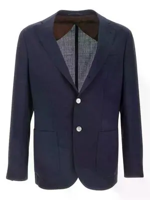 BARBA NAPOLI Button Blazer - Blue