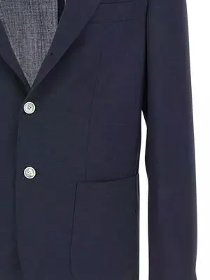 BARBA NAPOLI Button Blazer - Blue