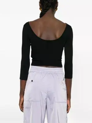 Elisabetta Franchi Logo Plaque Sweater - Black