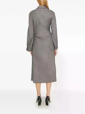 Tory Burch Wool Wrap Dress With Buckle Detail