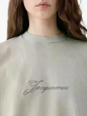 Jacquemus Embroidered Logo Cropped T-shirt