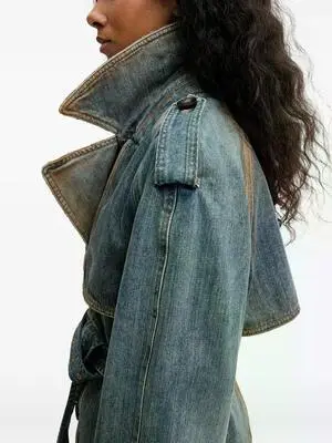 Miss Sixty Belted Double-breasted Denim Jacket