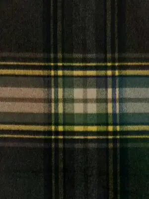 Saint Laurent Checked Fringed Scarf