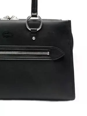 Lacoste Ring-detail Shoulder Bag - Black