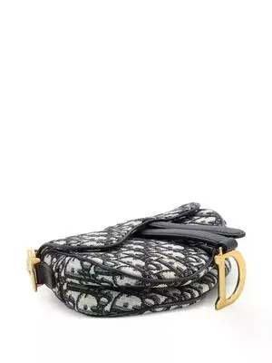 Dior Saddle Handbag Oblique Canvas Mini Shoulder Bag - Blue