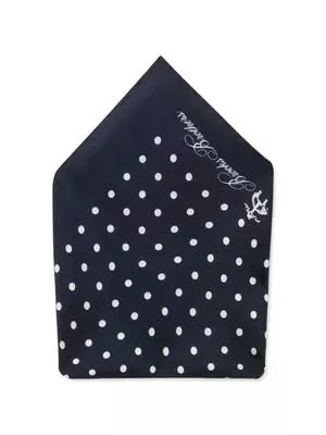 Brooks Brothers Polka Dot Silk Pocket Square - Blue