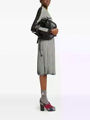 Marni Textured Tweed Jacket With Contrast Silk Blend Back