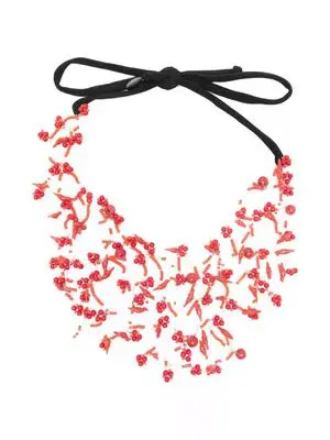 MARIA CALDERARA Beaded Necklace - Red