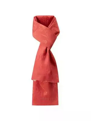Shanghai Tang Patterned Scarf - Red