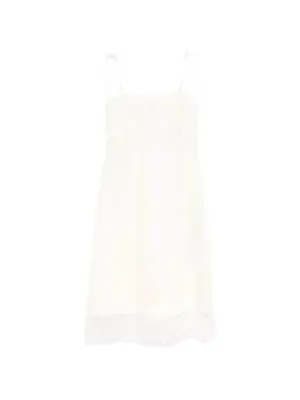 Valentino Garavani Lace-trim Midi Dress - White
