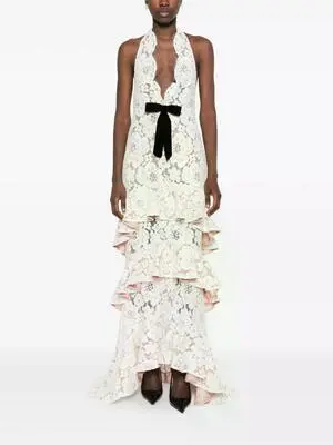 Retrofete Senara Lace Ruffled Maxi Dress
