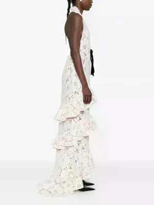 Retrofete Senara Lace Ruffled Maxi Dress