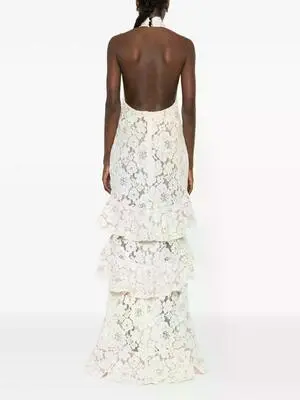 Retrofete Senara Lace Ruffled Maxi Dress