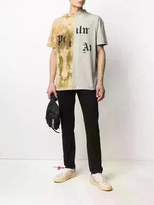 Palm Angels Broken Logo Panelled T-shirt