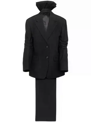 Prada Bow-detail Single-breasted Coat