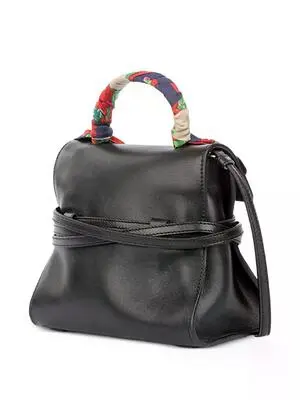 Moschino Small Tie Me Scarf-detail Tote Bag - Black