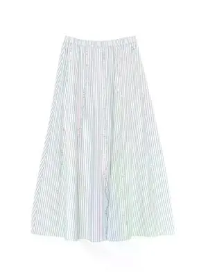 Sandro Striped Embellished A-line Skirt