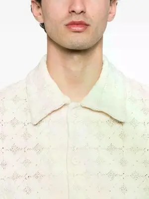 Sandro Cotton Broderie Anglaise Shirt - Neutrals