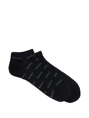 BOSS Logo Print Socks - Black