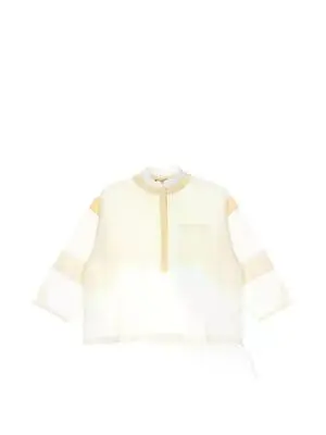 SAMUEL GUÌ YANG Paneled Blouse With Pocket - White