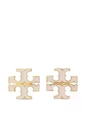 Tory Burch Icon Enamel Stud Earrings - Gold