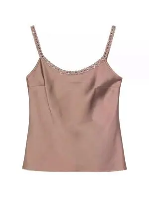 D.exterior Embellished-straps Top