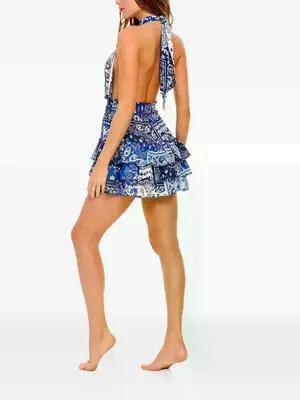 Agua Bendita Halterneck Mini Dress