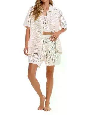 Agua Bendita Floral-embroidered Top