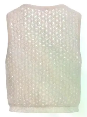 Agua Bendita Floral-embroidered Top