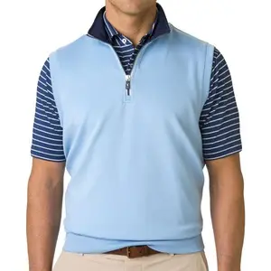 FAIRWAY & GREENE Quarter-zip Golf Vest - Bluff
