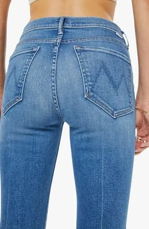 MOTHER The Rascal Hover High-waist Straight-leg Jeans