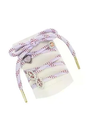 GOLDEN GOOSE Heart-charm Shoelaces - Purple