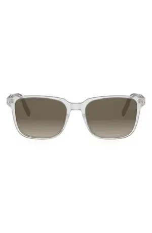 Dior 56mm Gradient Geometric Sunglasses - Grey/other/gradient Brown