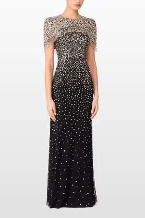 Jenny Packham Esna Maxi Gown - Liquorice