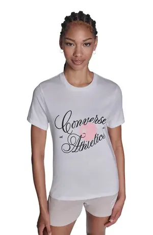 CONVERSE Athletics Script T-shirt - White 10a