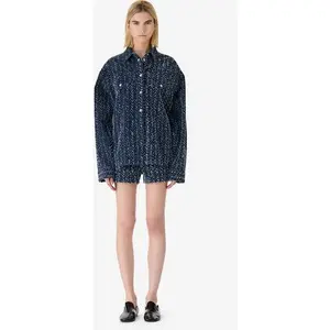 IRO PARIS Velini Denim Shirt Jacket - Denim Curl