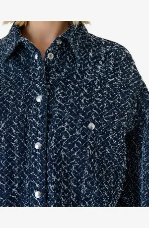IRO PARIS Velini Denim Shirt Jacket - Denim Curl