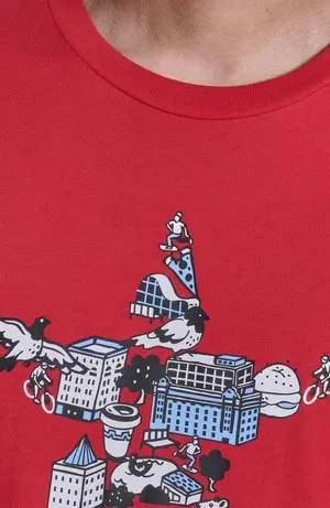 CONVERSE Cityscape T-shirt - Converse Red
