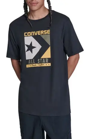 CONVERSE Timeless Boxed Chevron T-shirt - Converse Black