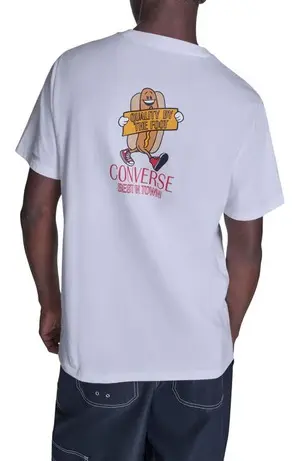 CONVERSE Hot Dog Mascot T-shirt - White 10a