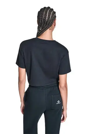 CONVERSE Star Chevron Cropped T-shirt - Converse Black