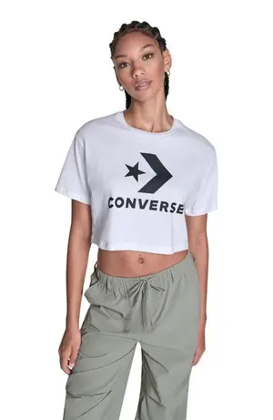CONVERSE Star Chevron Cropped T-shirt