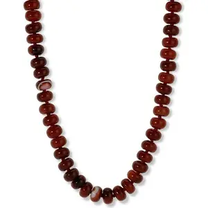 Adina Reyter Carnelian Beaded Necklace - Yellow Gold